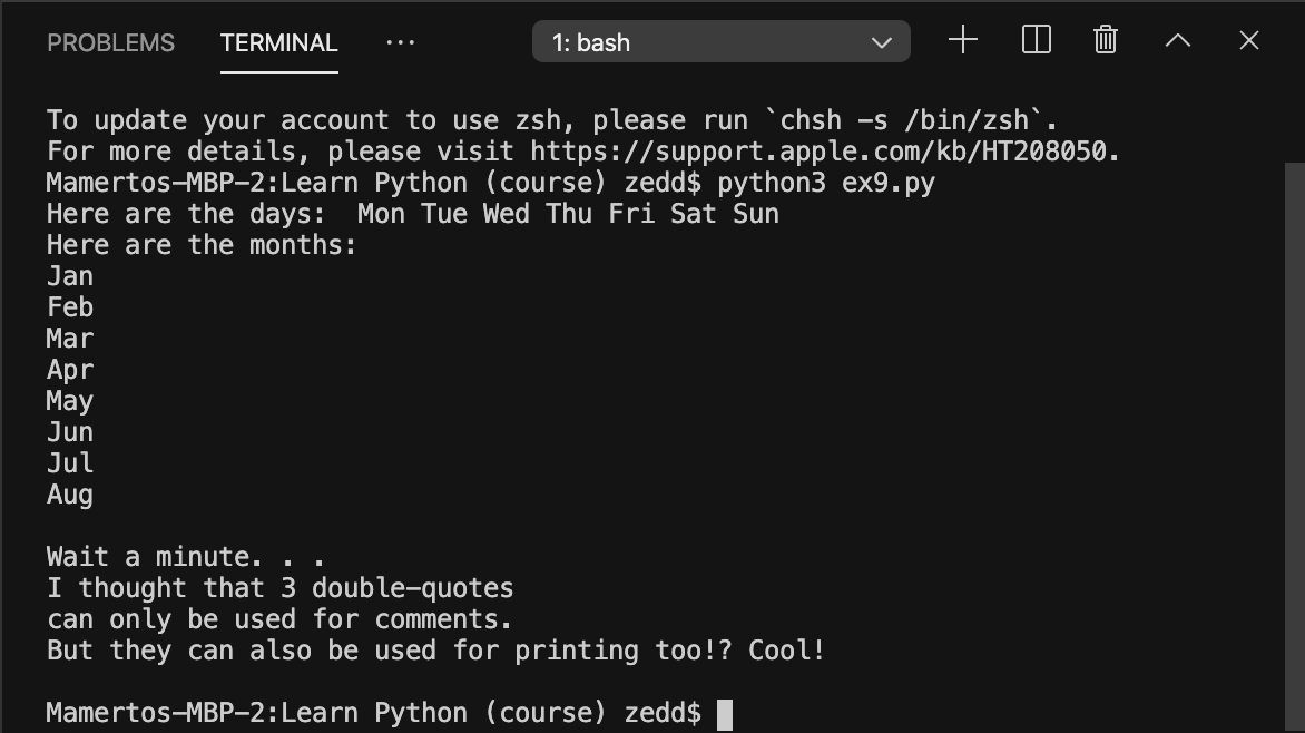 Lesson 11. Escape Sequences in Python - BeAmaZedd
