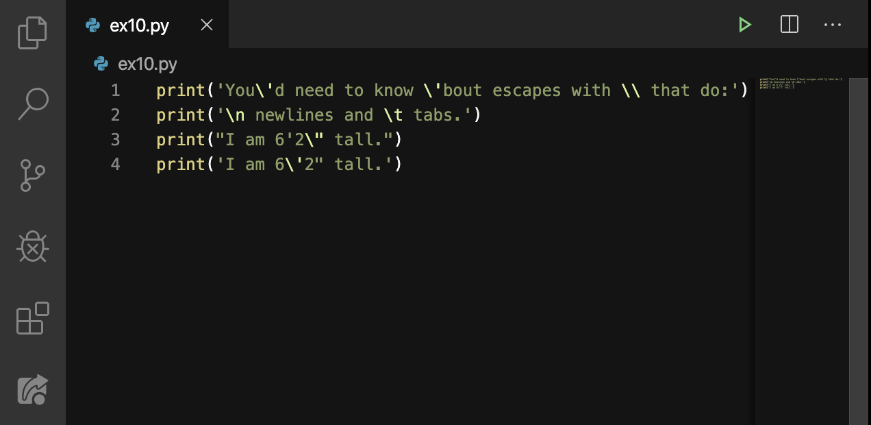Lesson 11. Escape Sequences in Python - BeAmaZedd