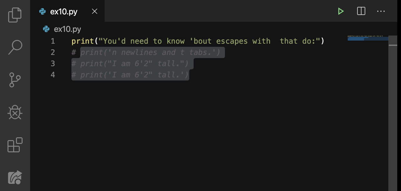 Lesson 11. Escape Sequences in Python - BeAmaZedd