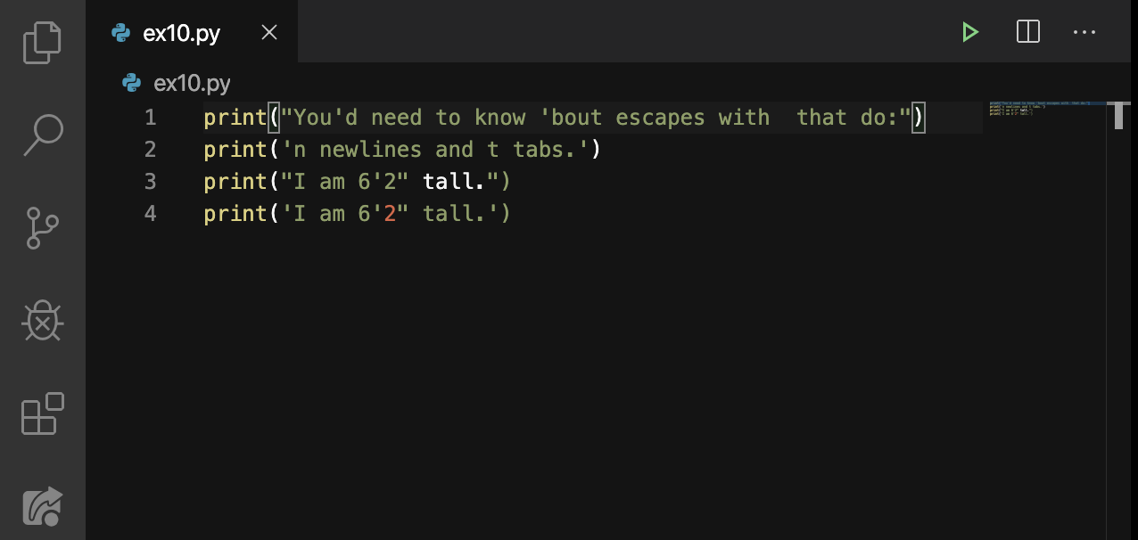 Lesson 11. Escape Sequences in Python - BeAmaZedd