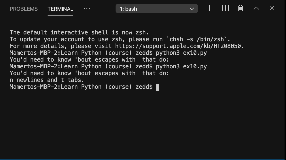 Lesson 11. Escape Sequences in Python - BeAmaZedd