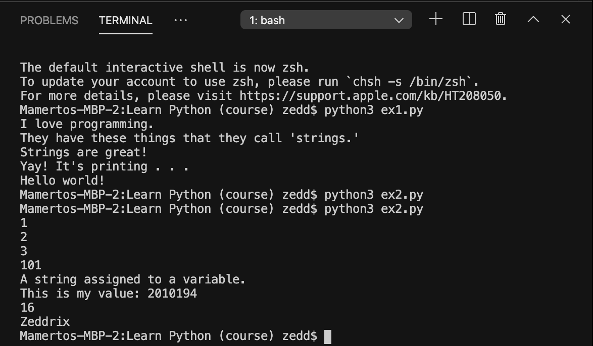 Lesson 4. Printing Strings and Variables in Python - BeAmaZedd