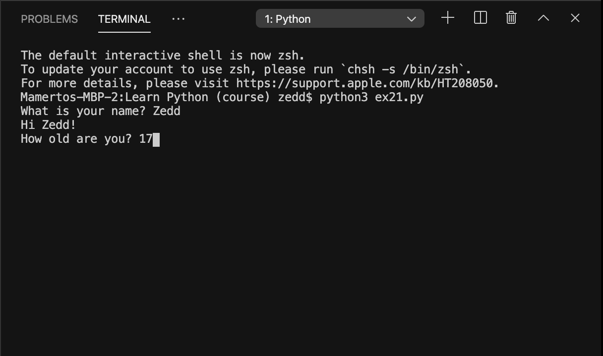 Lesson 24. Prompting People Using Python - BeAmaZedd