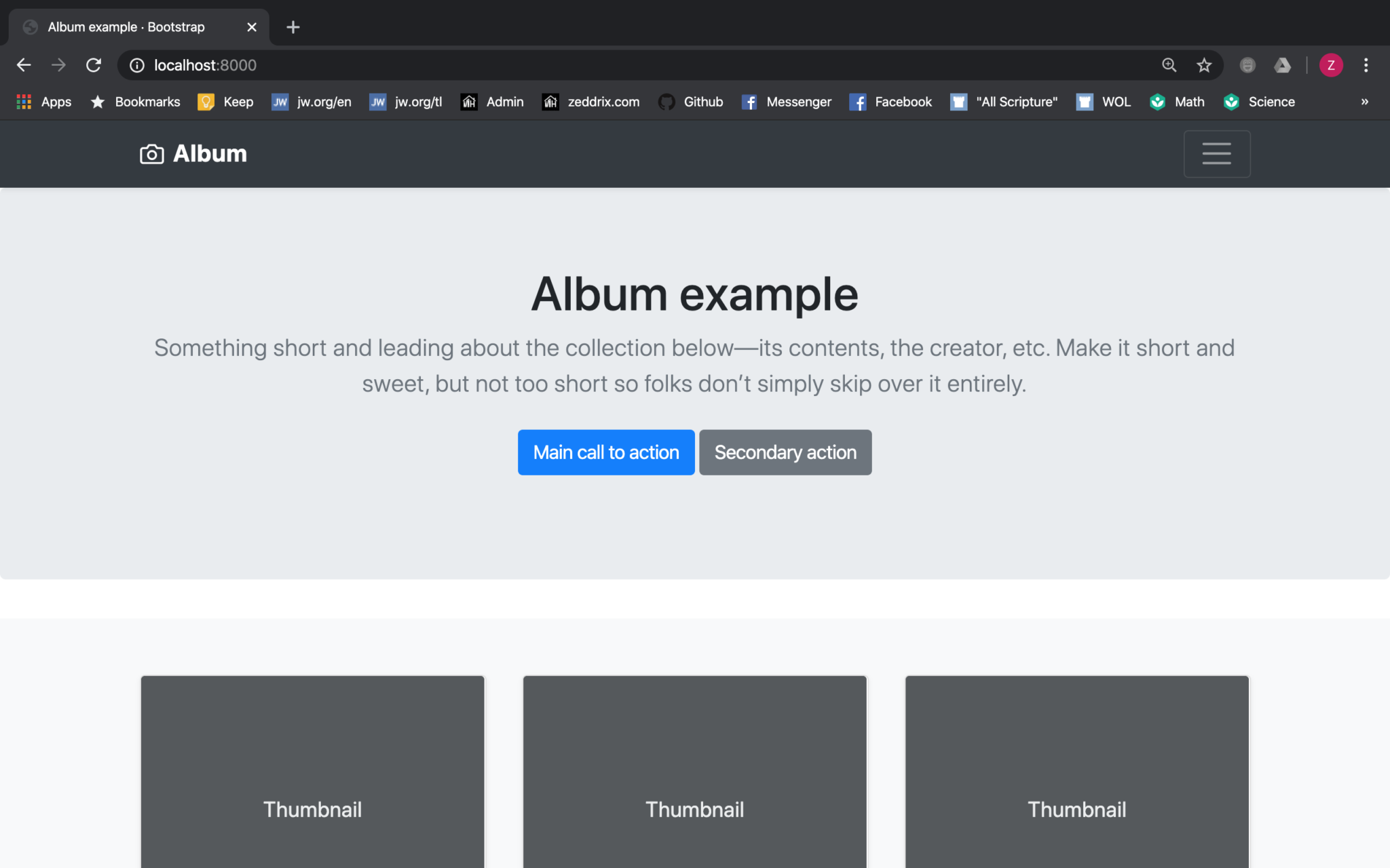 Lesson 37: Album Template From Bootstrap - BeAmaZedd